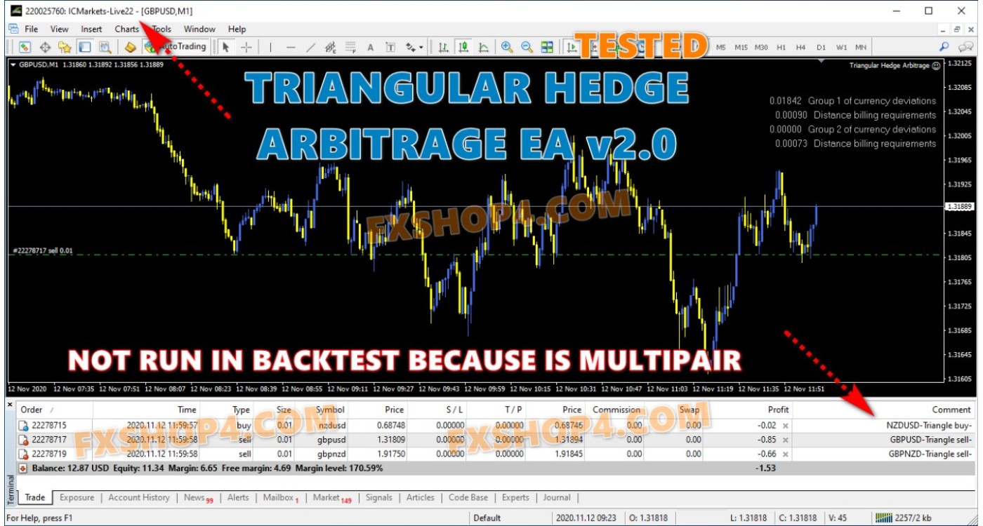 TRIANGULAR HEDGE ARBITRAGE v2.0
