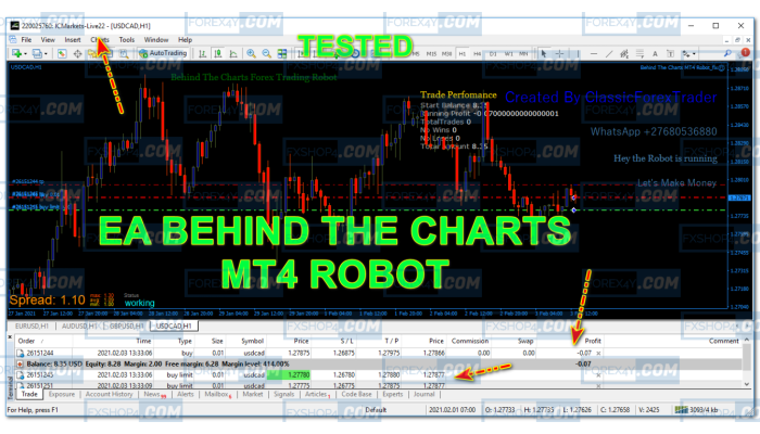 BEHIND THE CHARTS MT4 ROBOT