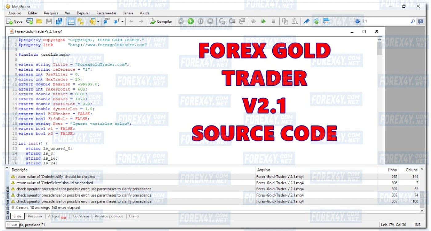 FOREX GOLD TRADER V2.1 (Source Code MQ4)