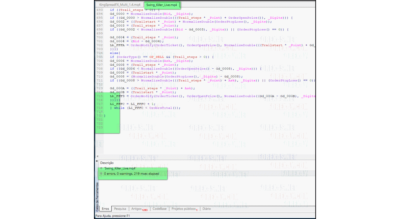 SWING KILLER EA v1.0 (Source Code MQ4)