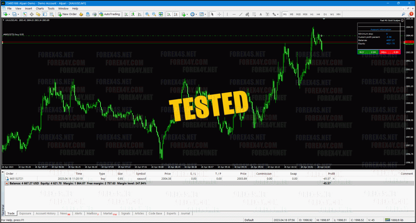 FAST M1 GOLD SCALPER EA v1.0