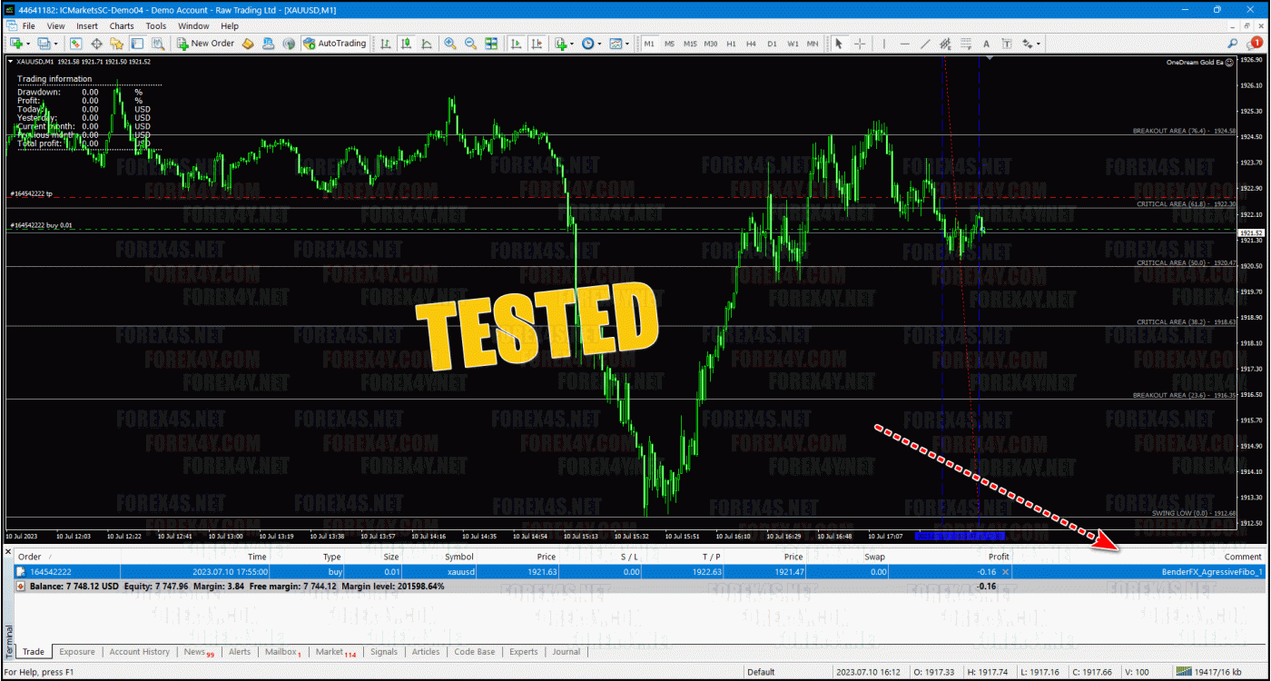 ONE DREAM GOLD EA (BENDERFX)