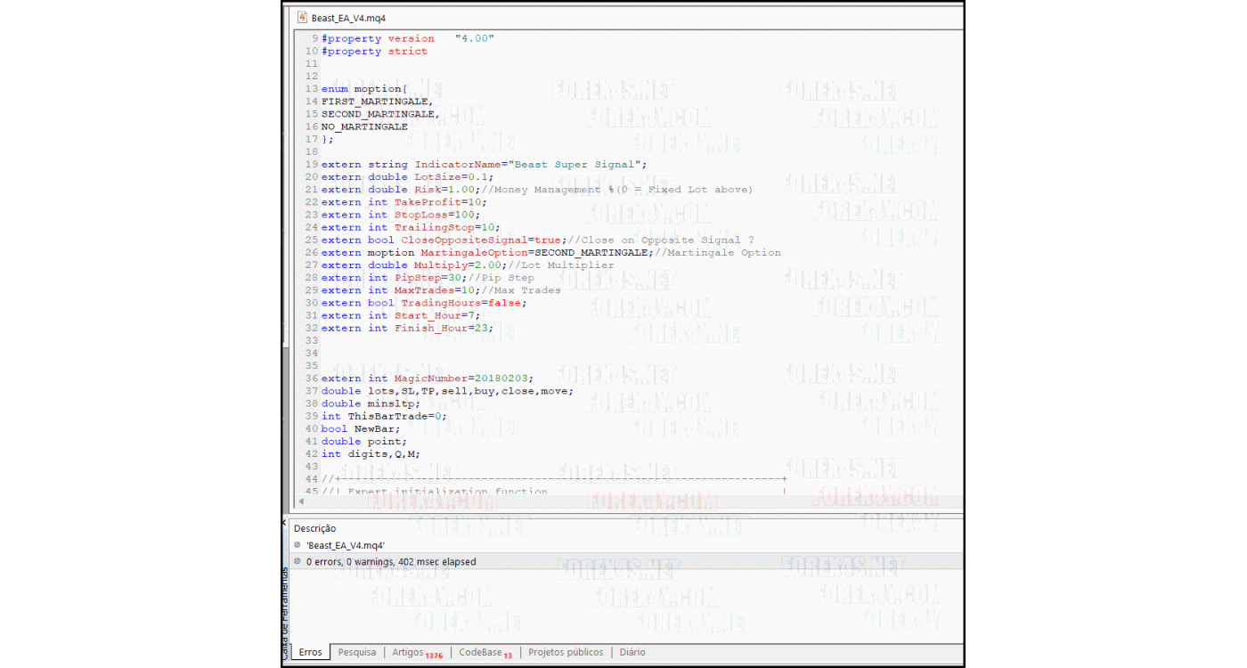 BEAST SUPER SIGNAL EA V4 (Source Code MQ4)