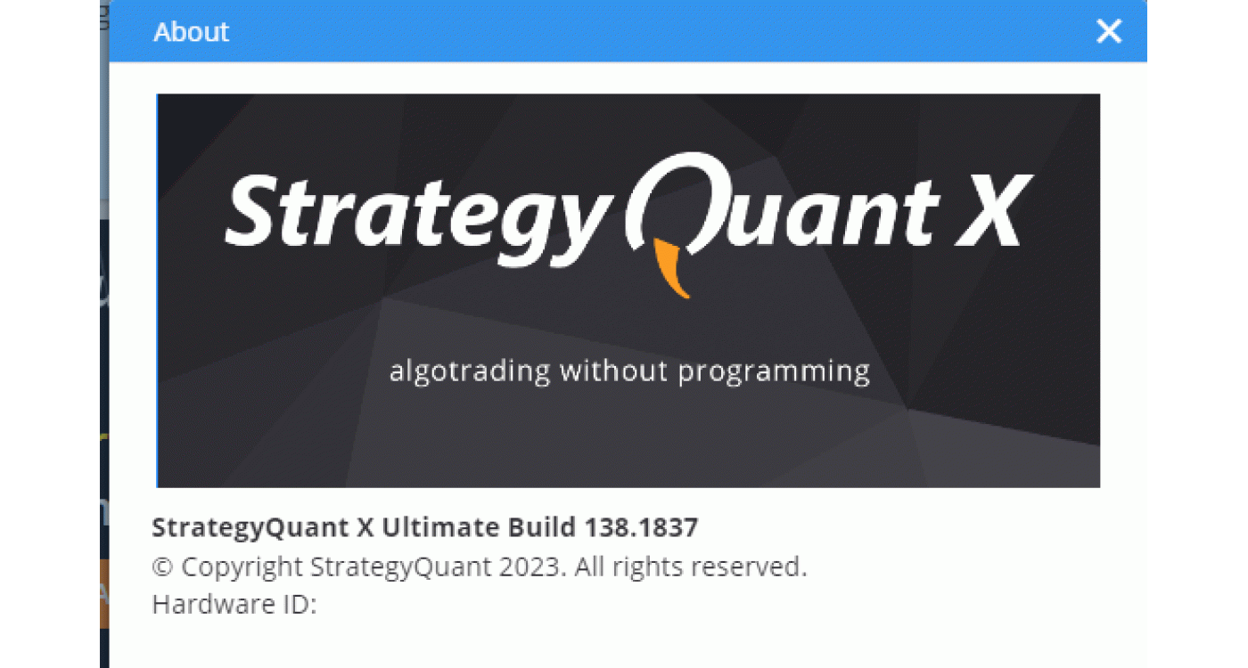 STRATEGYQUANT X ULTIMATE BUILD 138.1837