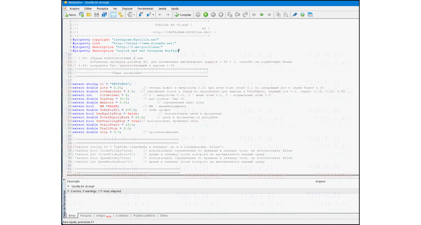 GORILLA EA v6 MONSTER+ (Source Code MQ4)