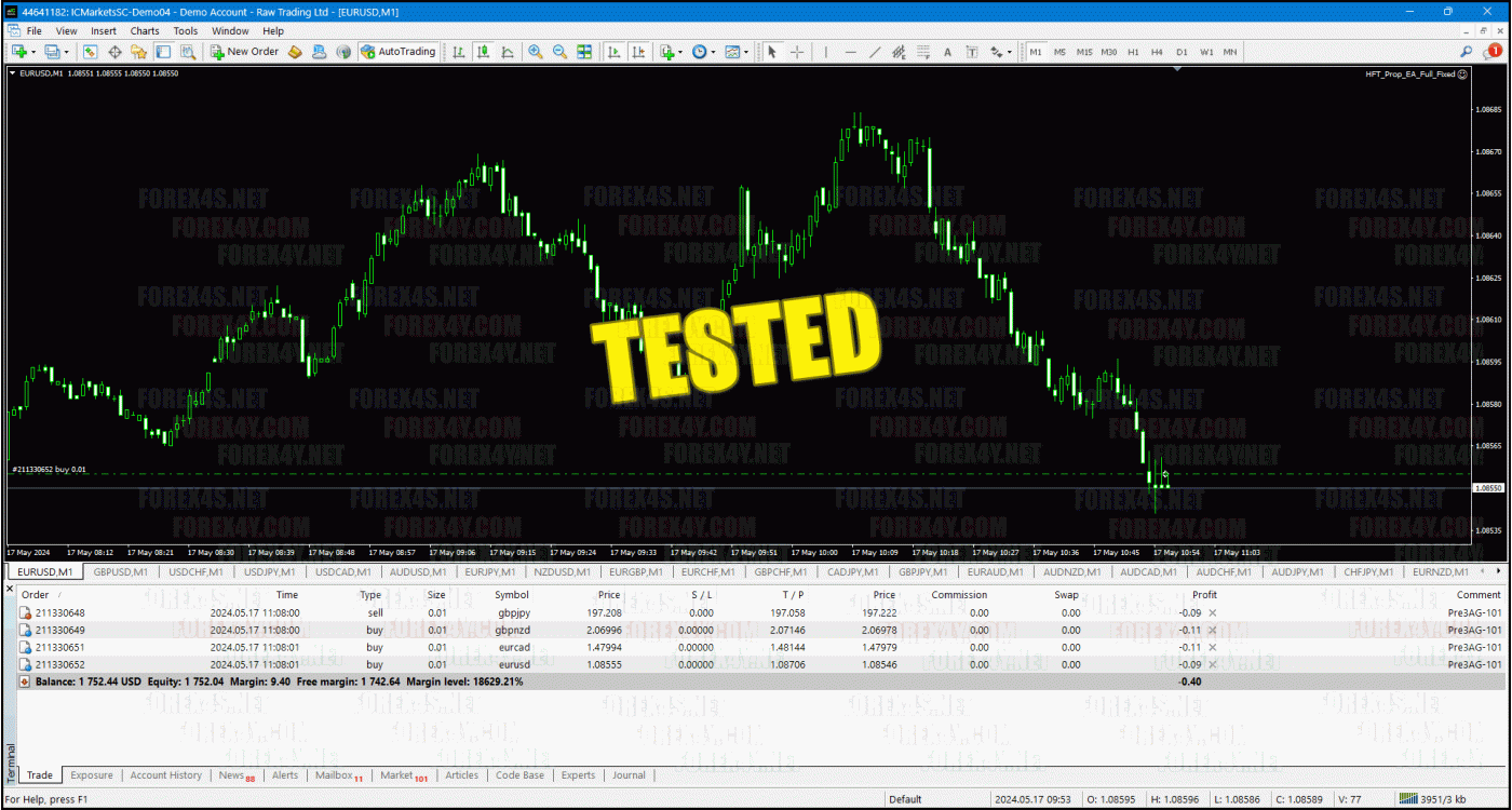 HFT PROP EA FULL (Source Code MQ4)